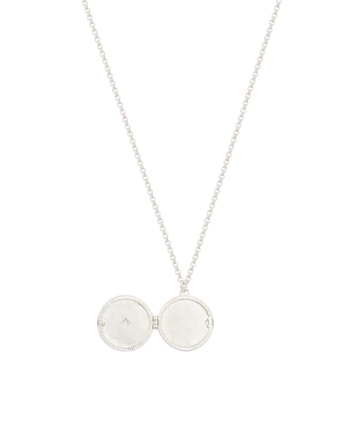 FABLE ENGLAND Nightshade Moon Locket Chain Necklace