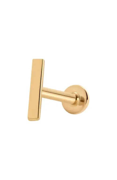 MADE BY MARY 14k Bar Stud Earring - 14k Solid Gold - Single