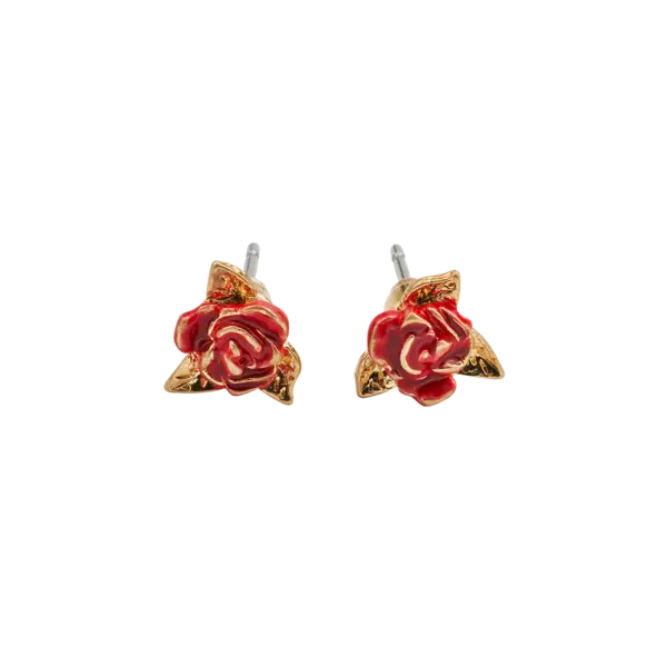 FABLE ENGLAND English Rose Stud Earrings - Gold