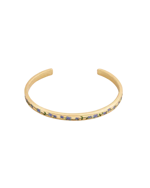FABLE ENGLAND Forget Me Not Bangle - Gold