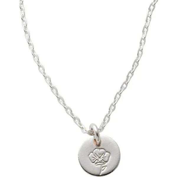 MADE BY MARY August Birth Flower Necklace - Silver