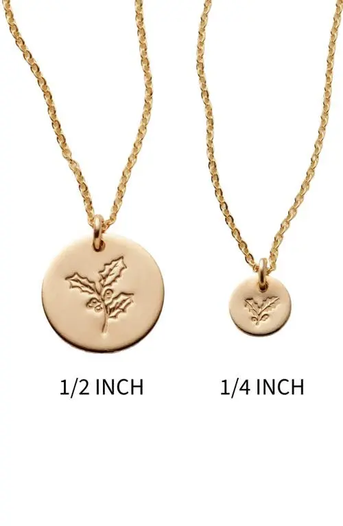 MADE BY MARY December Birth Flower Medallion Necklace - Silver