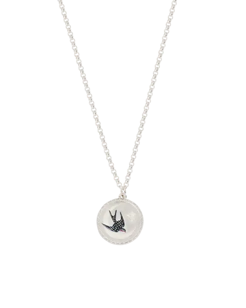 FABLE ENGLAND Swallow Spirit Guide Chain Necklace - Silver