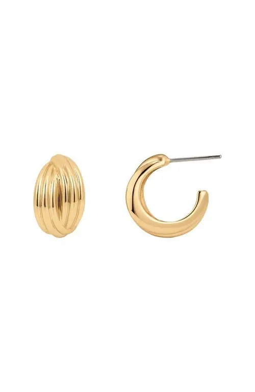 MADE BY MARY Sol Crossover Hoop Earrings - Gold Plated