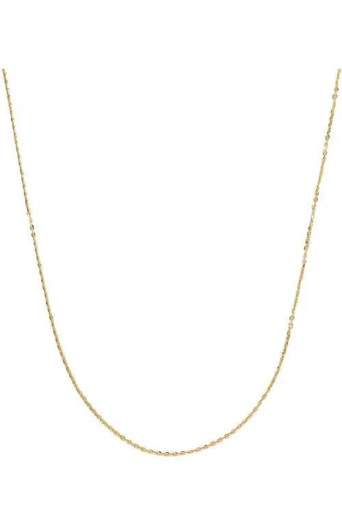 MADE BY MARY 14k Adjustable Flat Cable Chain Necklace - 14k Solid Gold
