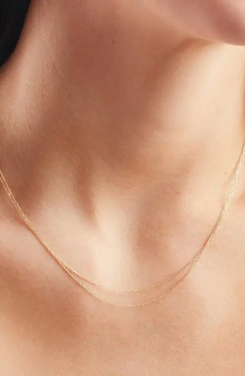 MADE BY MARY 14k Adjustable Flat Cable Chain Necklace