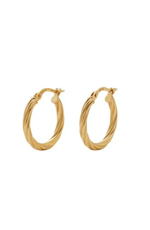 MADE BY MARY 14k Twisted Hoop Earrings