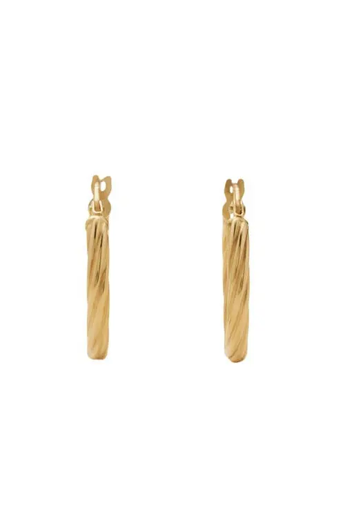 MADE BY MARY 14k Twisted Hoop Earrings