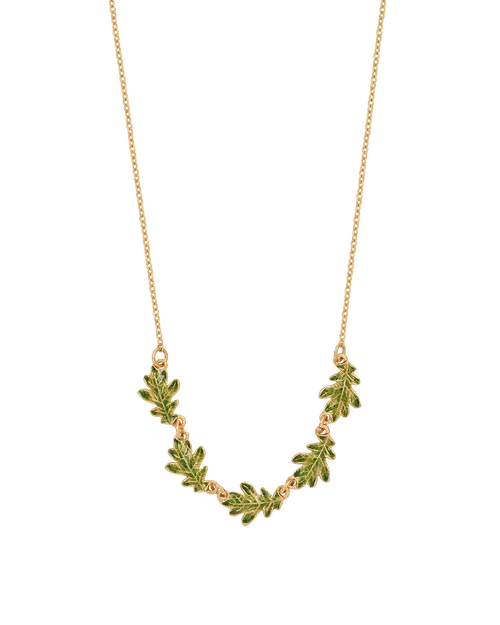 FABLE ENGLAND Oak Leaf Choker - Gold