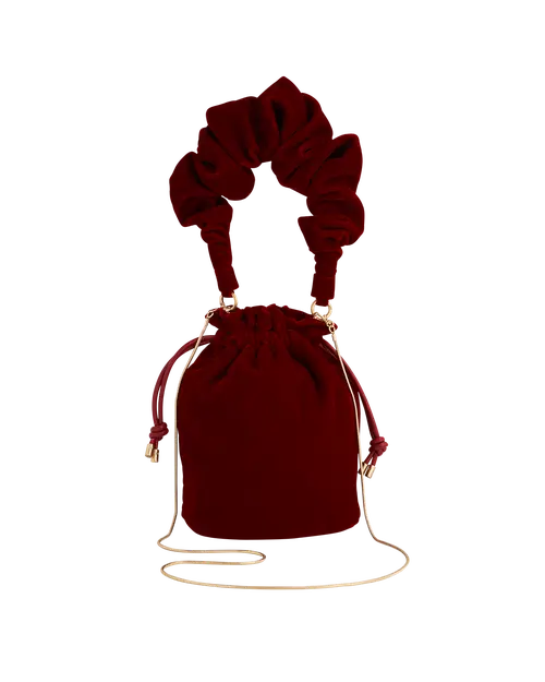 FABLE ENGLAND Velvet Bucket Bag
