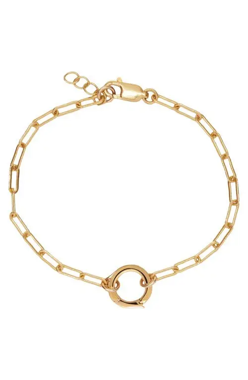 MADE BY MARY Jude Charm Bracelet With Link Lock - Gold Filled