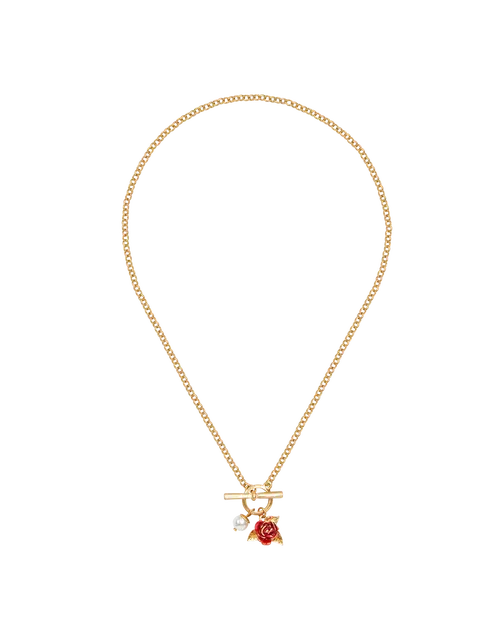 FABLE ENGLAND English Rose Pearl Chain Necklace