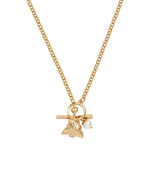 FABLE ENGLAND English Rose Pearl Chain Necklace