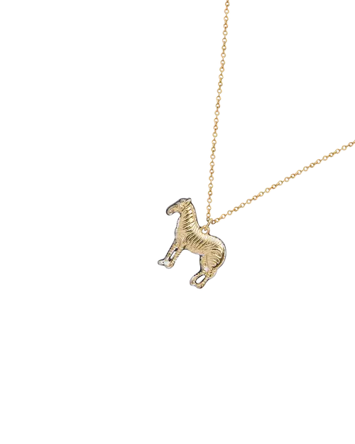 FABLE ENGLAND Zebra Pendant Necklace