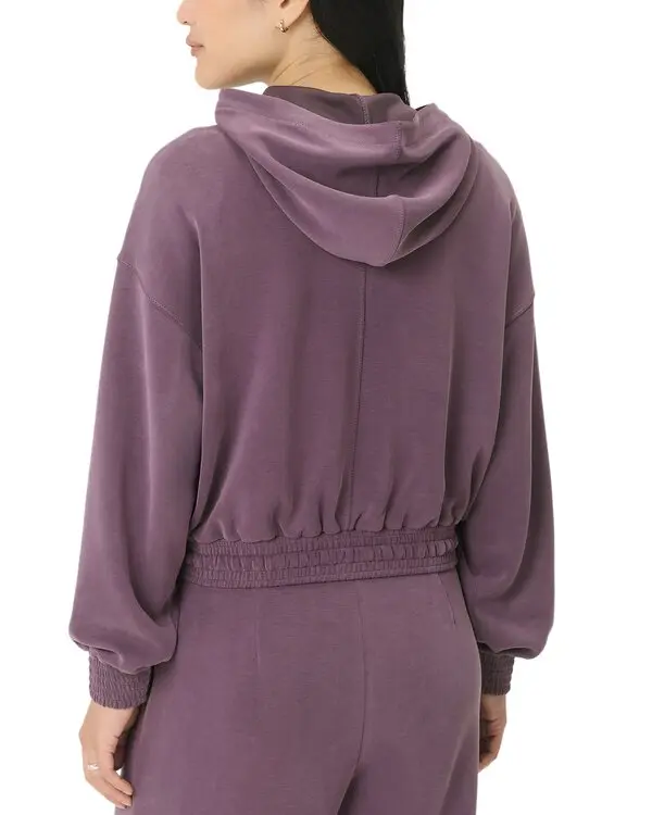 Sweaty Betty Sand Wash Cloud Crop Hoodie - Neptune