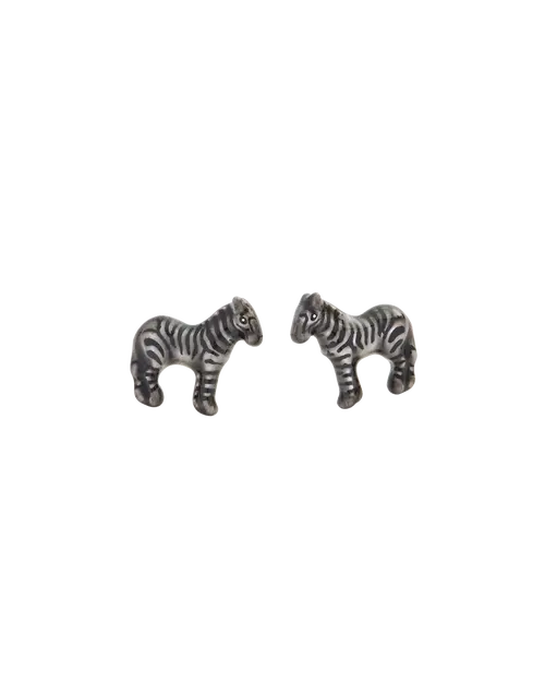 FABLE ENGLAND Zebra Stud Earrings