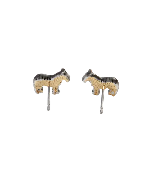 FABLE ENGLAND Zebra Stud Earrings