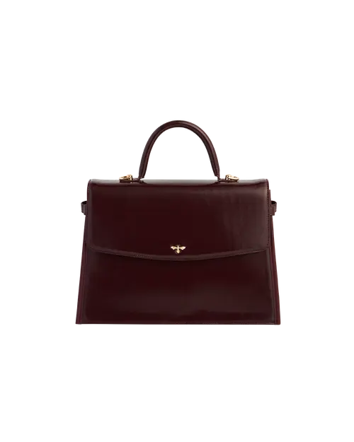 FABLE ENGLAND Structured Medium Tote - Cherry