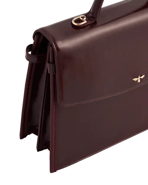 FABLE ENGLAND Structured Medium Tote - Cherry