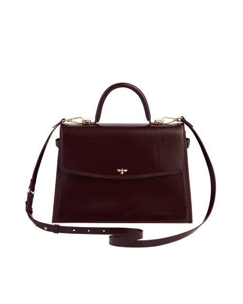 FABLE ENGLAND Structured Medium Tote - Cherry