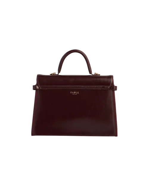 FABLE ENGLAND Structured Medium Tote - Cherry