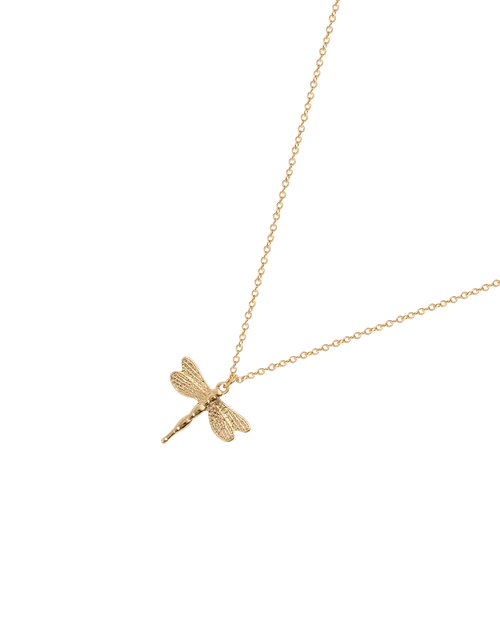 FABLE ENGLAND Dragonfly Crystal Pendant Necklace