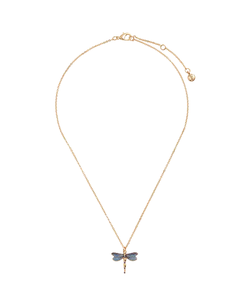 FABLE ENGLAND Dragonfly Crystal Pendant Necklace