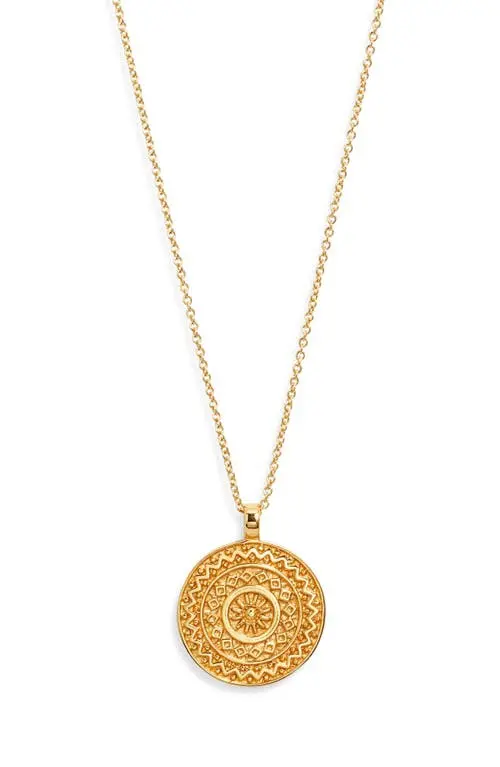 KIARA BY KI-ELE Fez Mandala Pendant Necklace - Gold