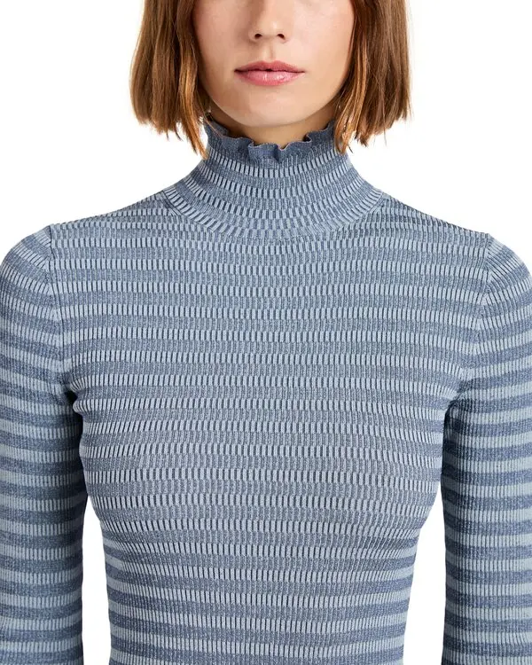 Proenza Schouler White Label Phyllis Turtleneck Knit Top - Slate