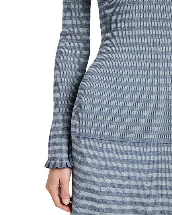 Proenza Schouler White Label Phyllis Turtleneck Knit Top - Slate