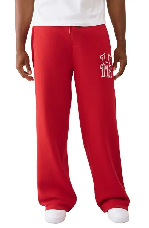 True Religion Rib Stitch Dept Baggy Sweatpants - Trv Red