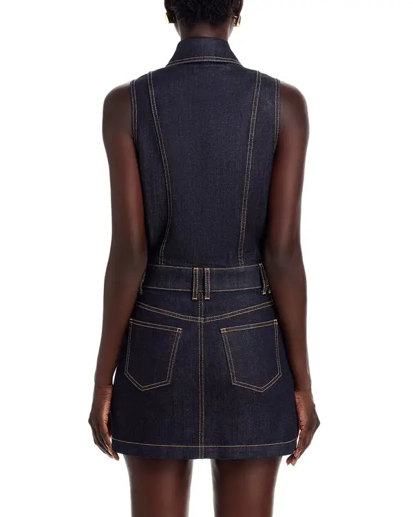 white christmas dresses Karla Scoop Neck Denim Mini Dress in medium wash