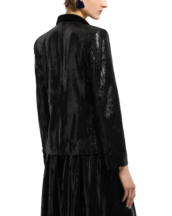 Emporio Armani Sequined Double Breasted Blazer