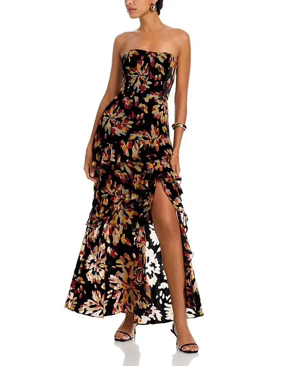 MILLY Raelynn Confetti Burnout Velvet Dress