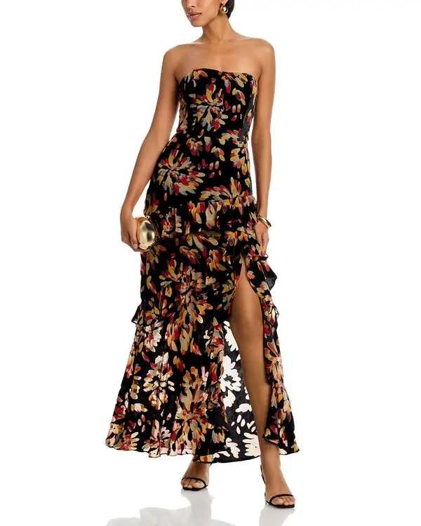 MILLY Raelynn Confetti Burnout Velvet Dress