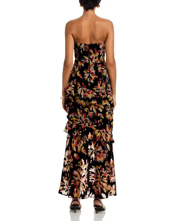MILLY Raelynn Confetti Burnout Velvet Dress