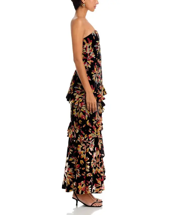 MILLY Raelynn Confetti Burnout Velvet Dress