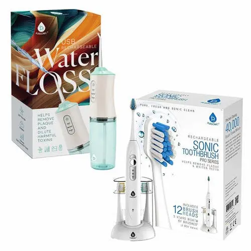 PURSONIC Rechargeable Toothbrush & Water Flosser Duo