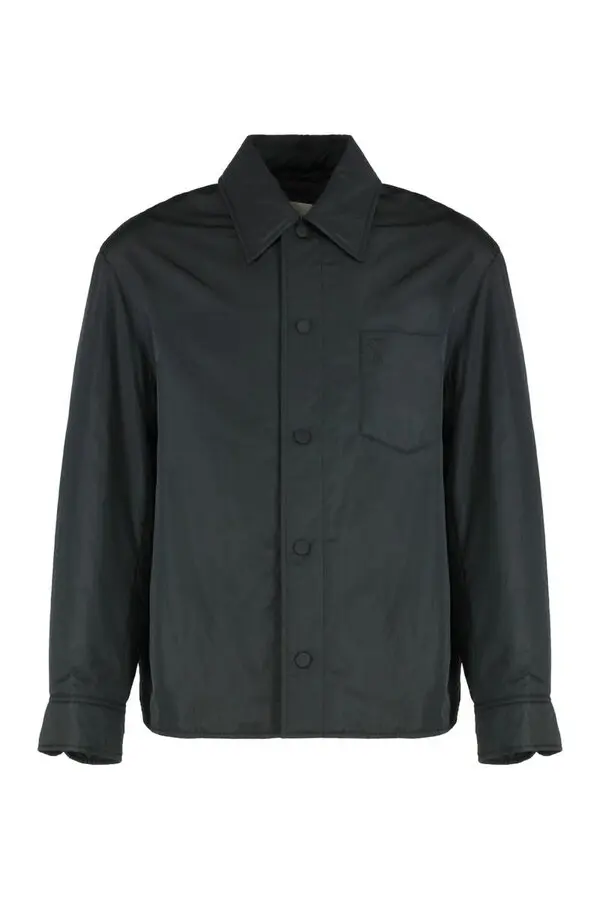 Ami Padded Nylon Overshirt - Black