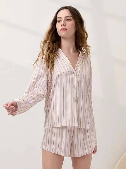 Victoria's Secret Lunya Washable Silk Short Set - Multicolored