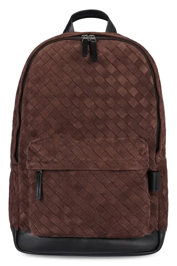 Bottega Veneta Suede Backpack - Brown