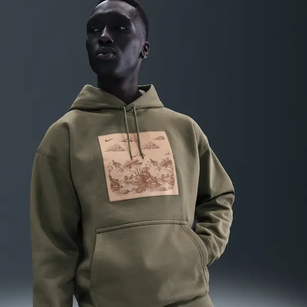 Nike Solo Swoosh Pullover Fleece Hoodie - Green