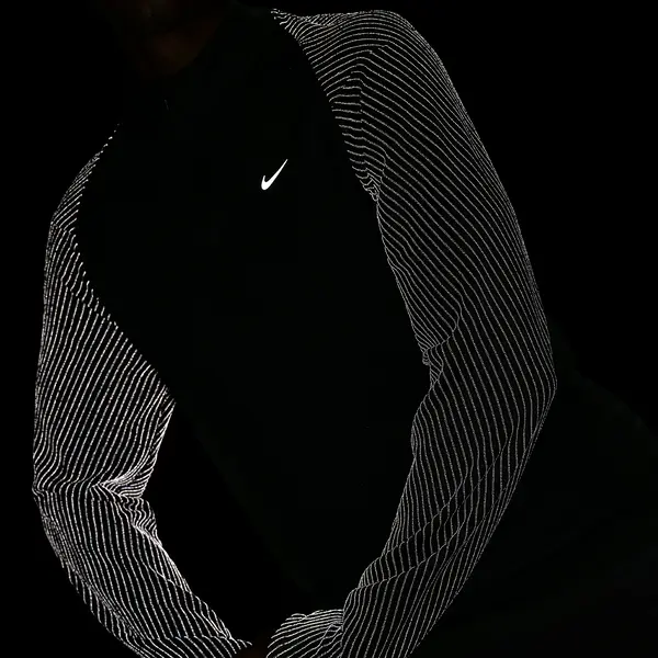 Nike Dri-fit 1/2-zip Running Top With Reflective Accents