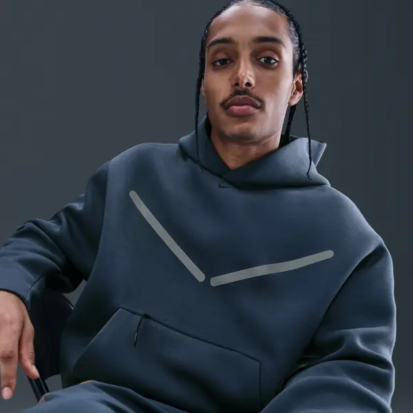 Nike Tech Pullover Hoodie With Reflective Accents