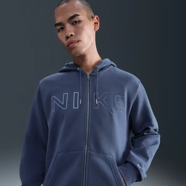 Nike Sportswear Club Full-zip Fleece Hoodie - Blue