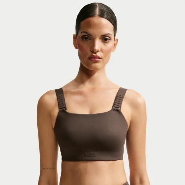 Nike Skims Matte Wide-strap Bra - Brown