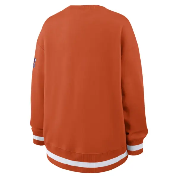 Nike Clemson Legacy Phoenix College Oversized Pullover Crew - Orange