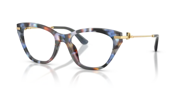 Dolce & Gabbana Full Rim Cat Eye Eyeglasses - Havana Blue