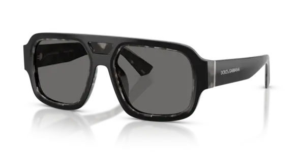 Dolce & Gabbana Full Rim Sunglasses - Noir Sur Gris Havana