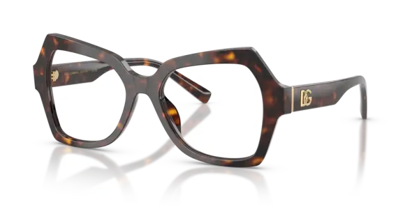 Dolce & Gabbana Full Rim Eyeglasses - Havana